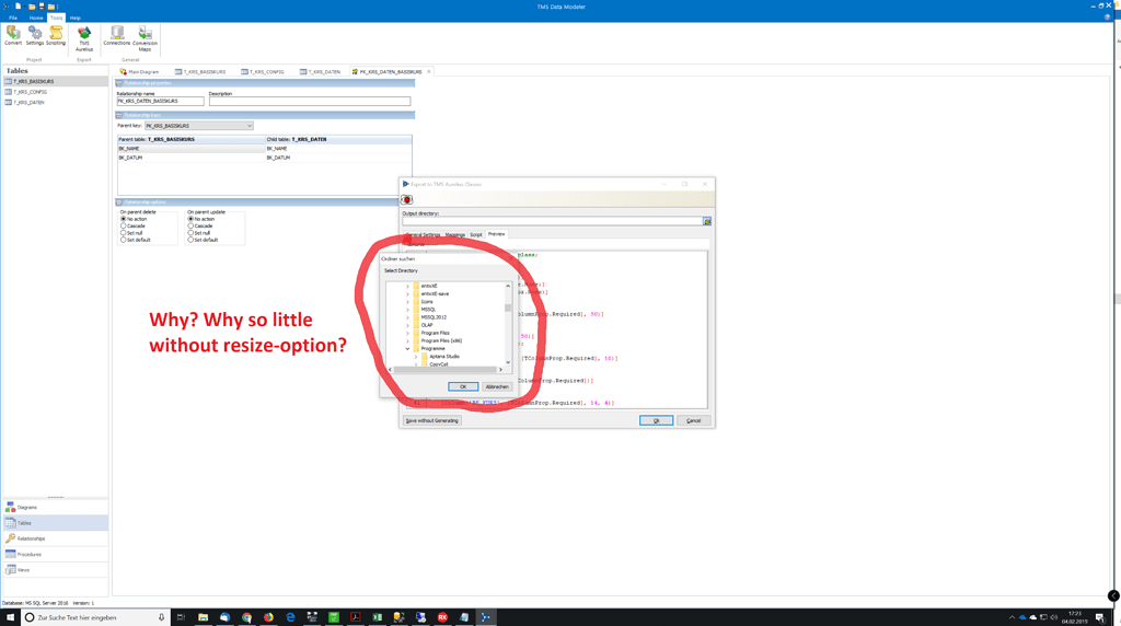 GUI Design. A very unimportend question. - TMS Data Modeler - TMS ...