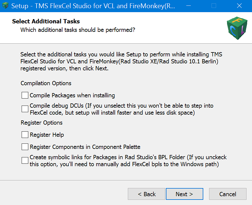 Flex Cell Manuel Installation - TMS FlexCel for VCL & FMX - TMS Support Center