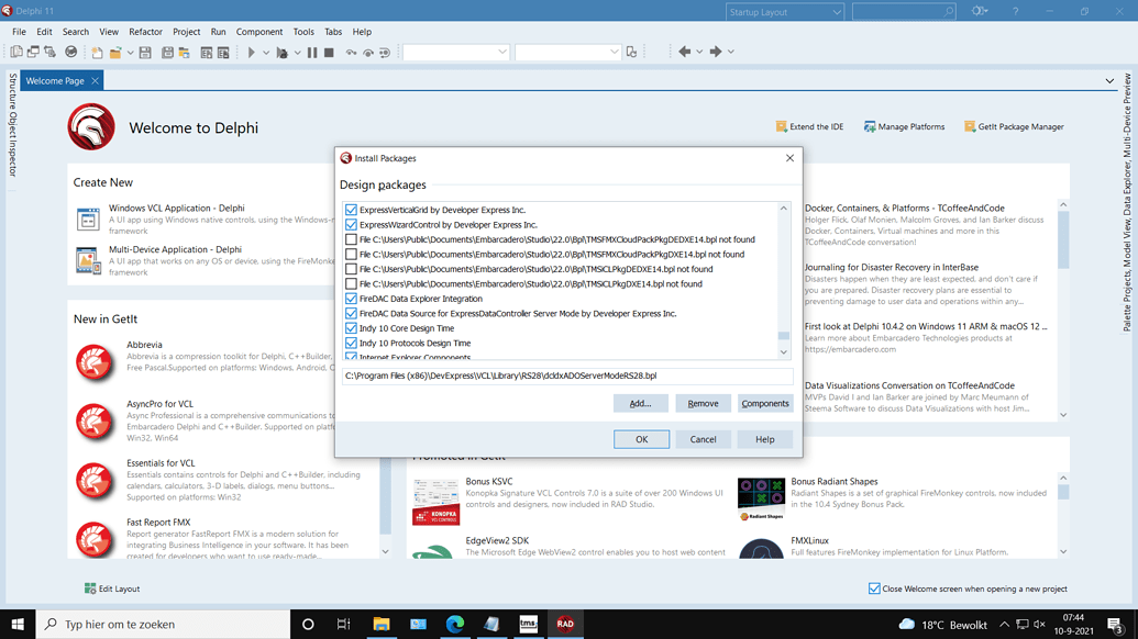 Installing Tms Component In Delphi 11 Tms Fmx Ui Pack Tms Support