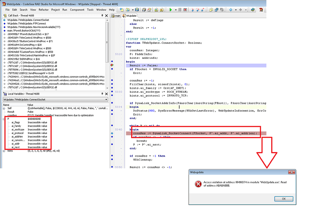 TWebUpdate + sFTP not solved ? - TMS VCL UI Pack - TMS Support Center