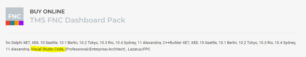 TMS FNC Dashboard Pack in WEBCore VSC - TMS Web Core VSC - TMS Support ...