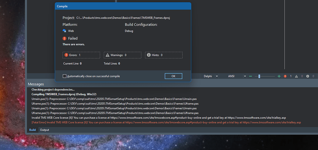 License problem in delphi 12 - TMS WEB Core - TMS Support Center
