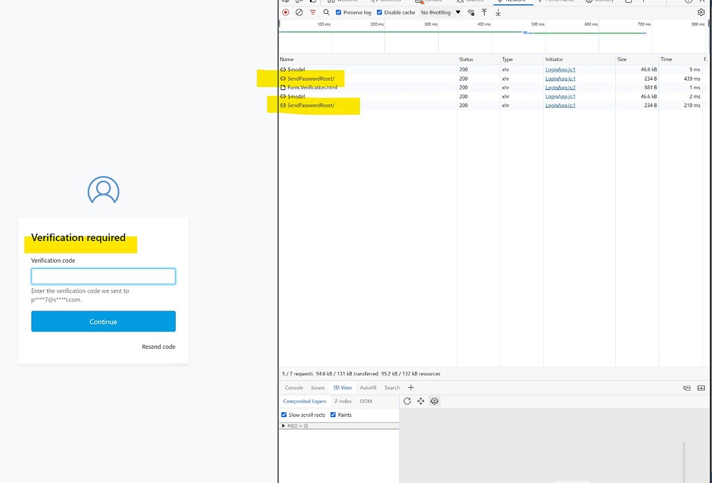 2 codes sent on Forgot my password - TMS Sphinx - TMS Support Center