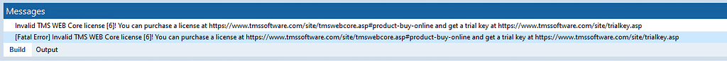 Invalid license with smart setup? - TMS WEB Core - TMS Support Center