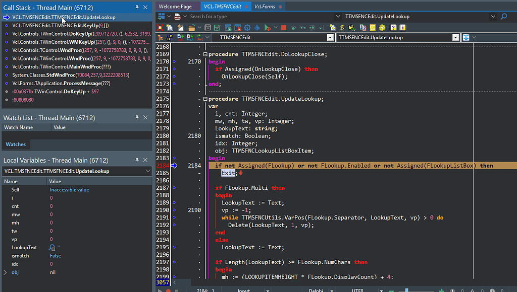 exception when moving with TAB to next cell - TMS FNC UI Pack - TMS Support Center