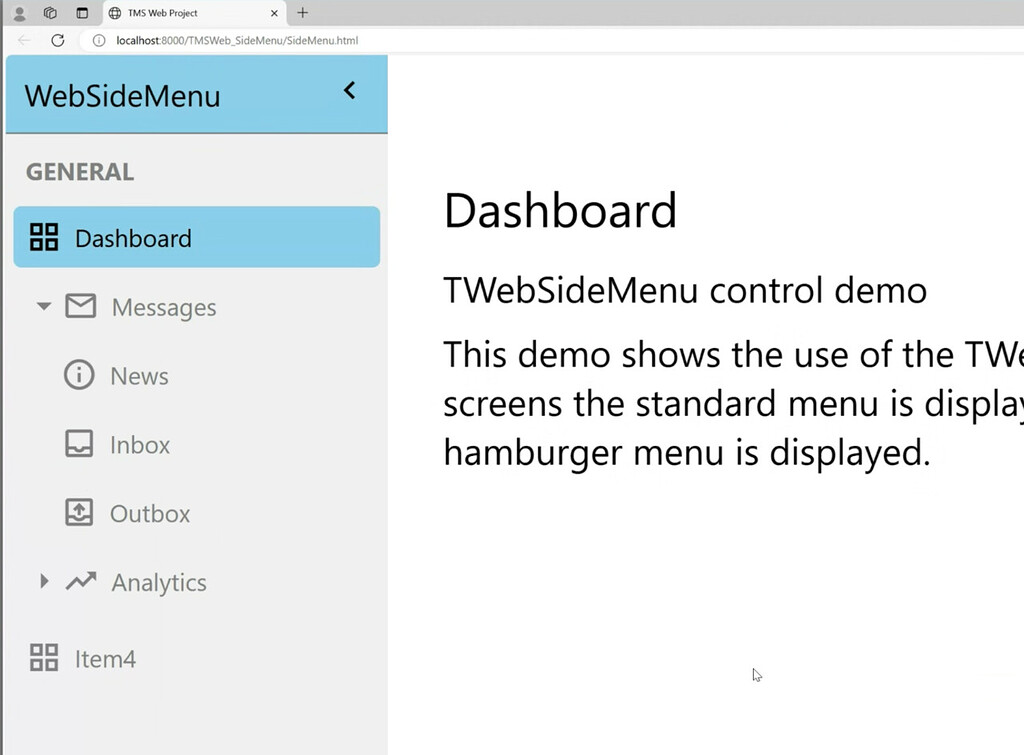 TWEBSideMenu's following questions - TMS WEB Core - TMS Support Center