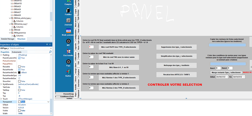 Tadvsmoothpanel opacity problem - TMS VCL UI Pack - TMS Support Center