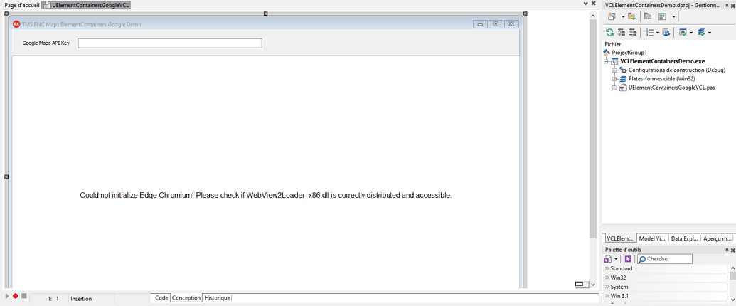 Could not initialize Edge Chromium! Please check Edge ... Please check if WebView2Loader ...