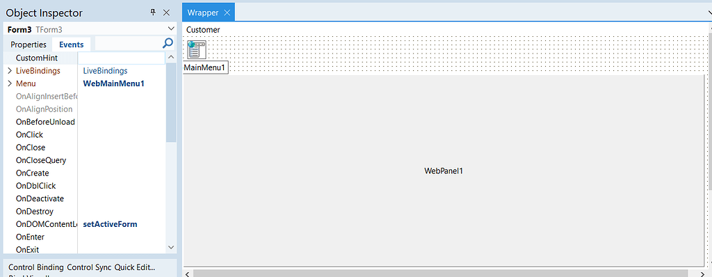 Issue When Setting Innerhtml Of Twebpanel Tms Web Core Tms Support Center