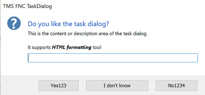 TMS FNC TaskDialog - Custom Buttons are calculated incorrectly - TMS ...