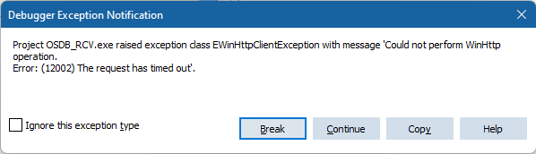 Query time-out error - TMS Aurelius - TMS Support Center