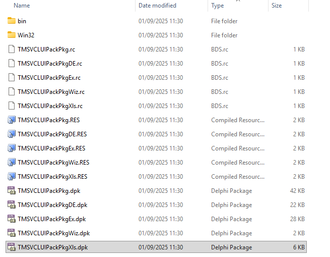 Installing VCL UI Pack for D2007 - failed using New TMS Dashboard - TMS VCL UI Pack - TMS ...